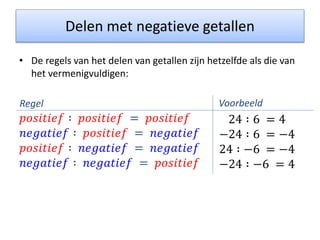 Negatieve getallen havo | PPTX