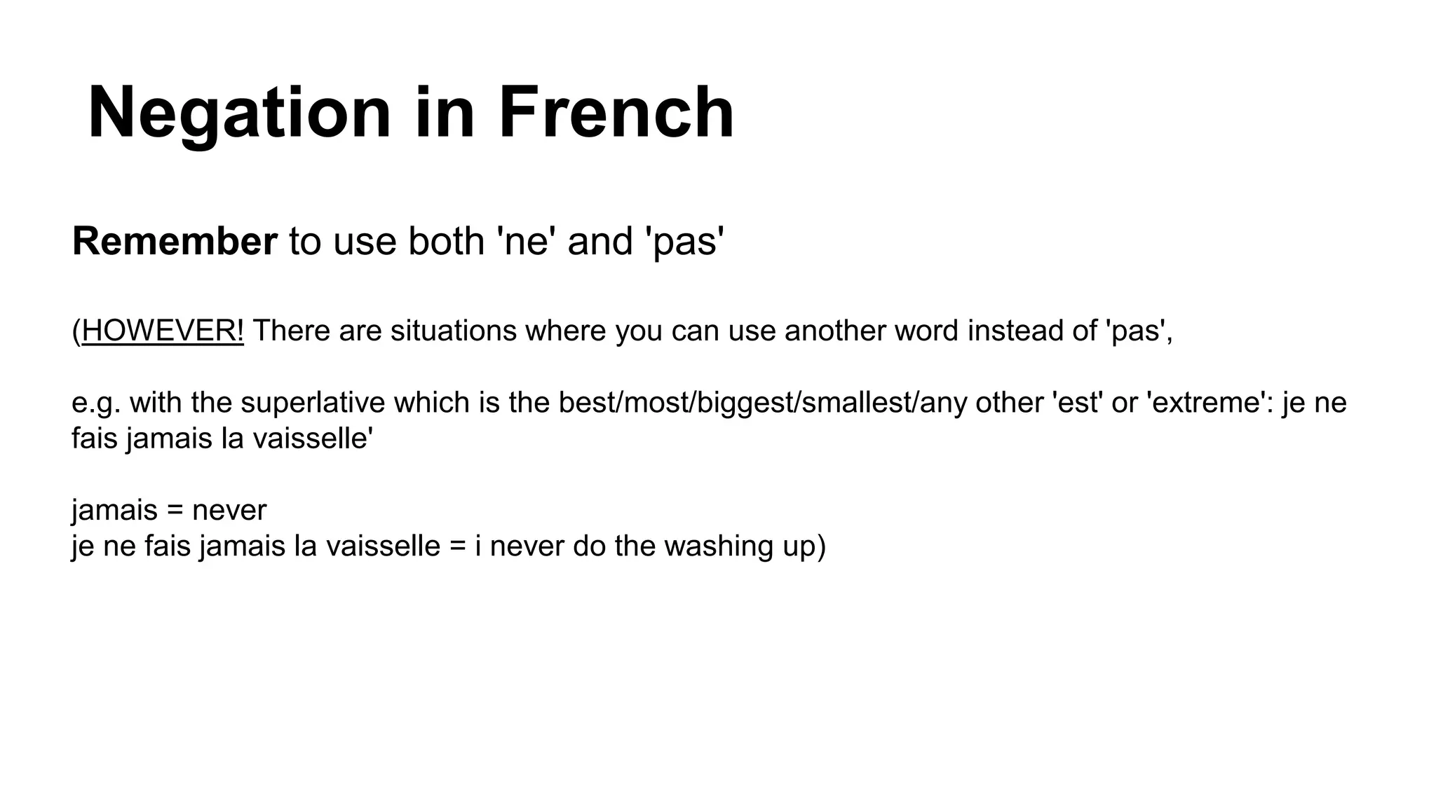 Negation in French | PPTX
