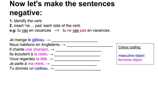 Negation in French | PPTX