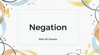 negation in English, three dimensional approach | PDF