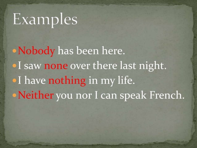 Negations (Morphology) | PPT