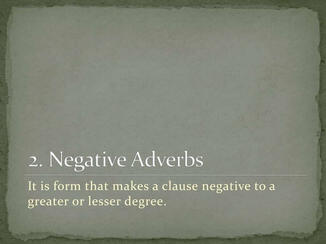 Negations (Morphology) | PPT