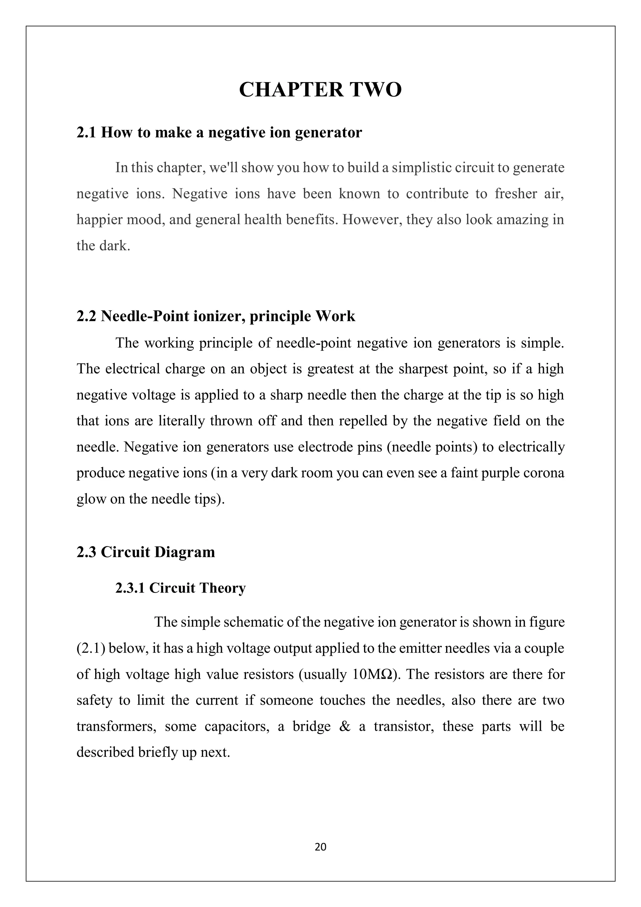 How to Make a Negative ion generator [2016-2017] | PDF