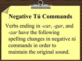 Negative tu-commands | PPT