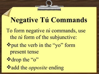 Negative tu-commands | PPT
