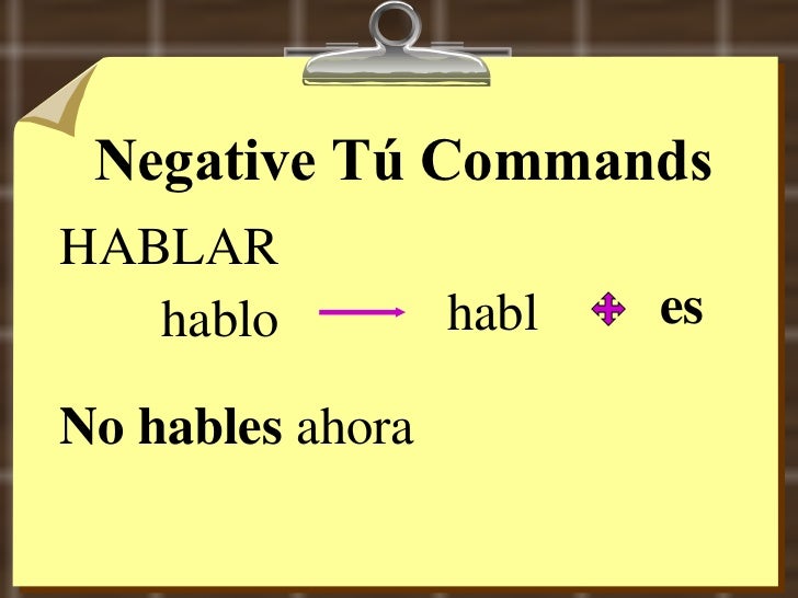 Negative tu-commands