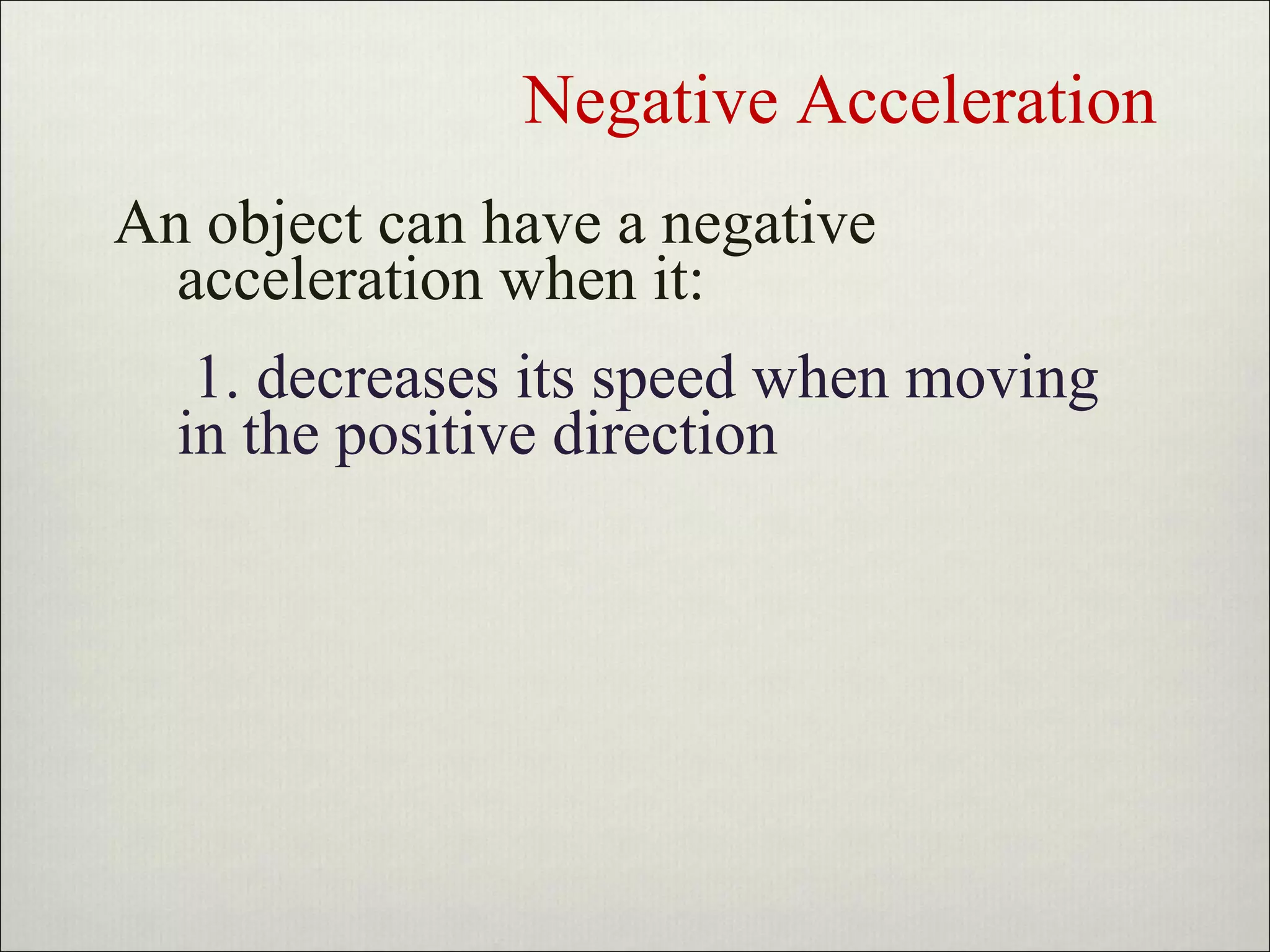 Negative acceleration | PPT
