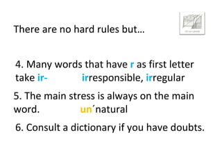 Negative adjective prefixes | PPT