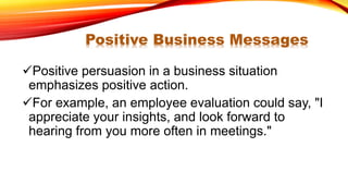 Negative and positive persuasive language | PPTX
