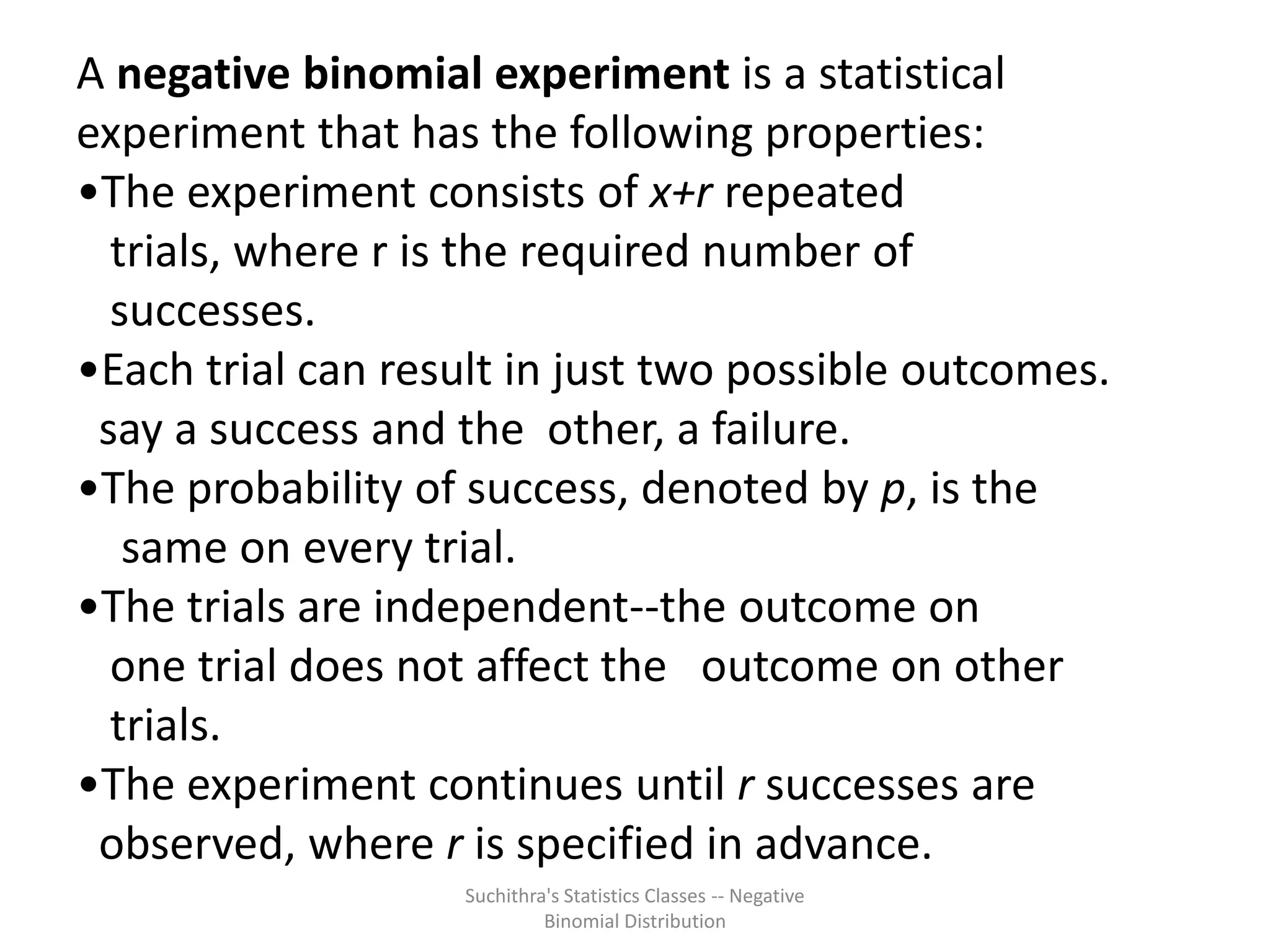 Negative Binomial Distribution Pptx