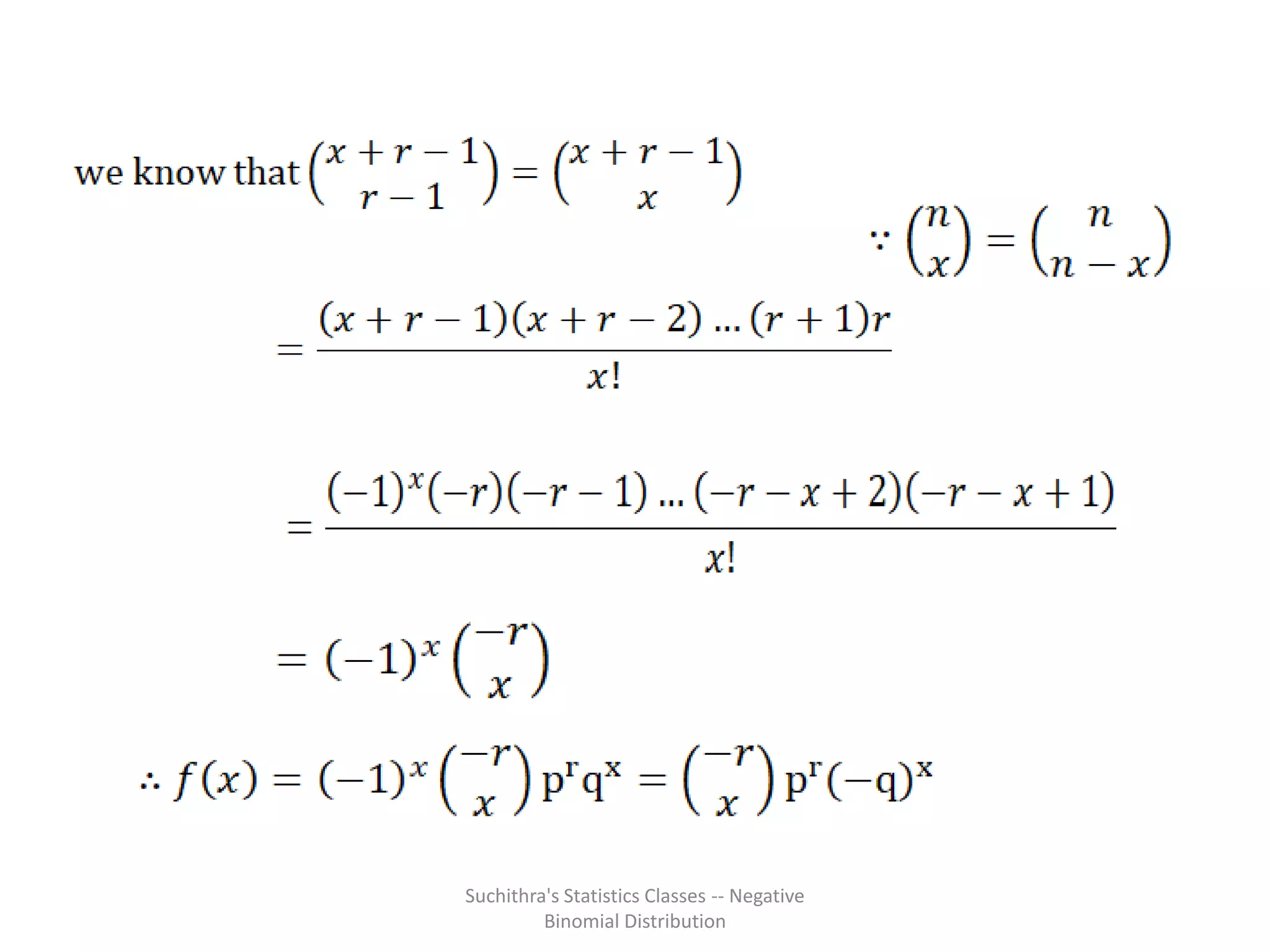 Negative Binomial Distribution | PPTX