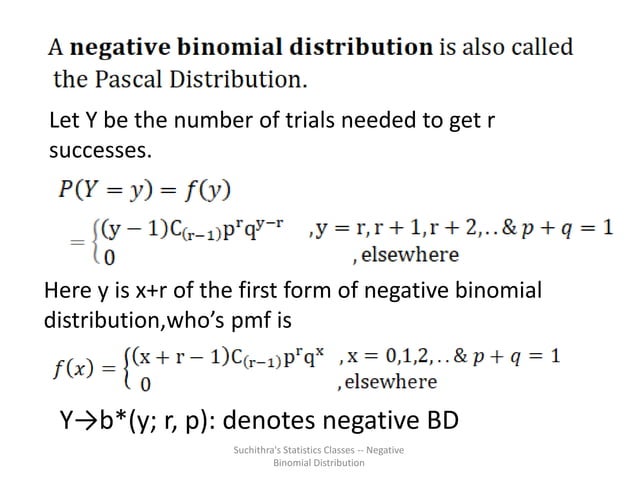Negative Binomial Distribution | PPTX