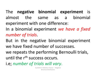 Negative Binomial Distribution | PPTX