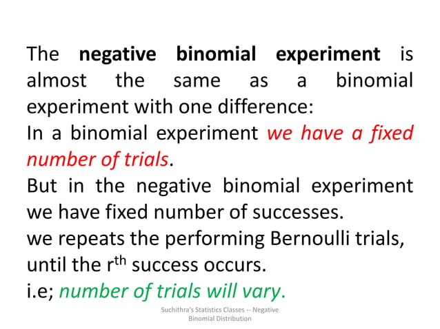 Negative Binomial Distribution | PPTX
