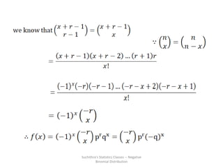 Negative Binomial Distribution | PPTX