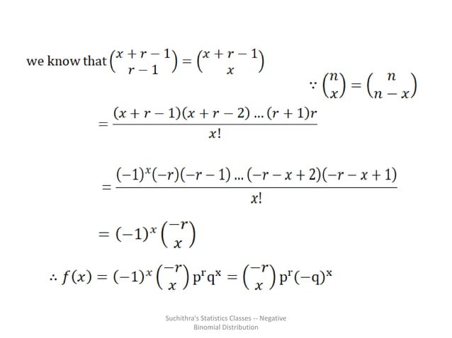 Negative Binomial Distribution | PPT Negative Binomial Distribution | PPT