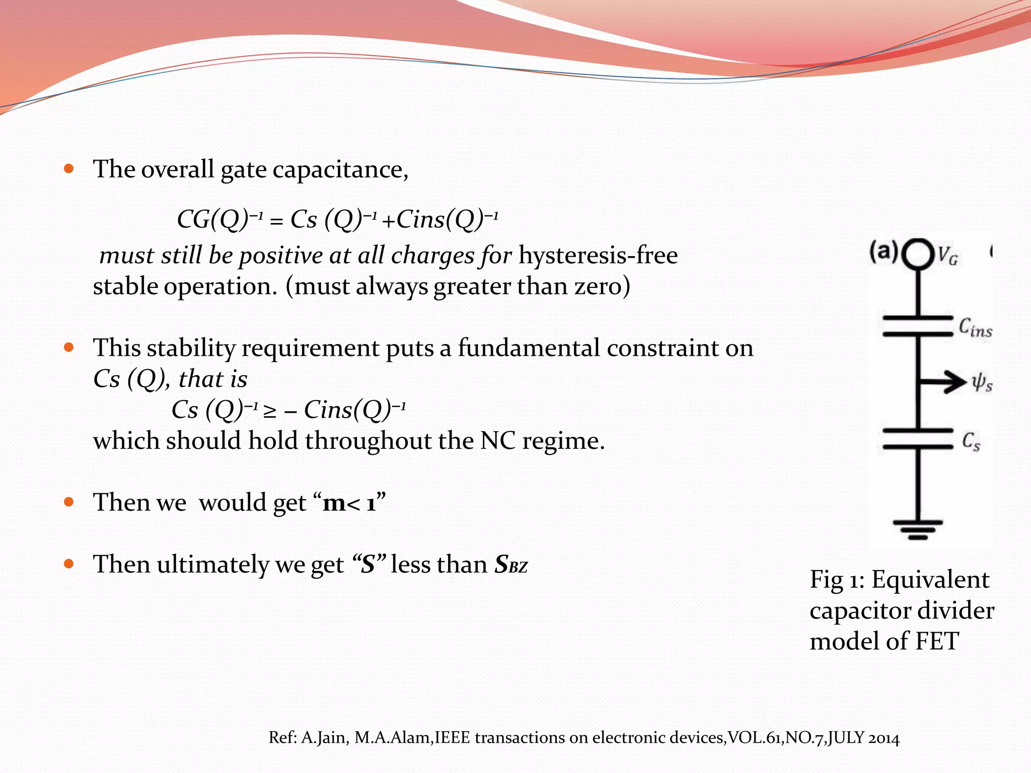 Negative Capacitance FET | PPTX