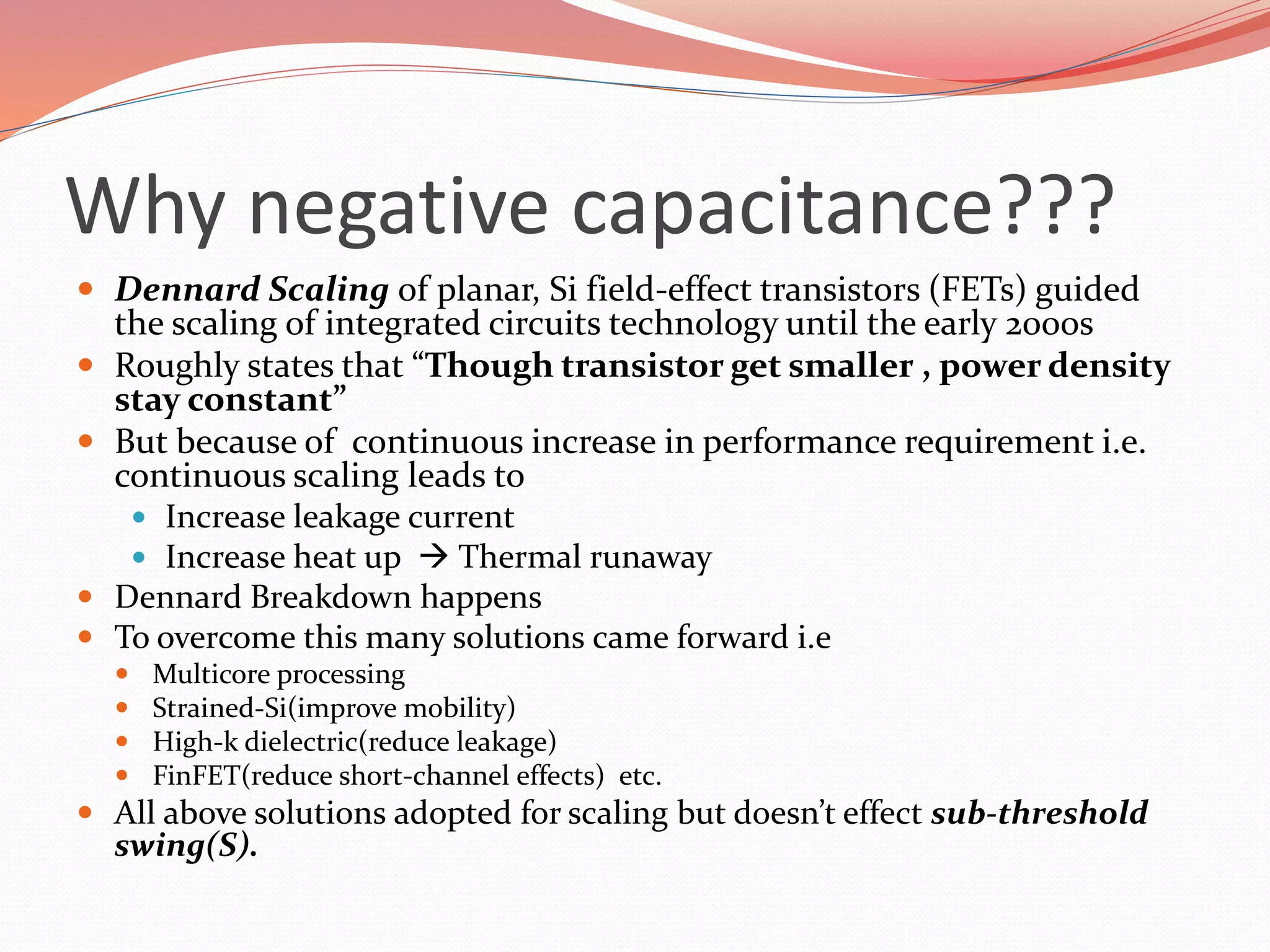 Negative Capacitance FET | PPTX