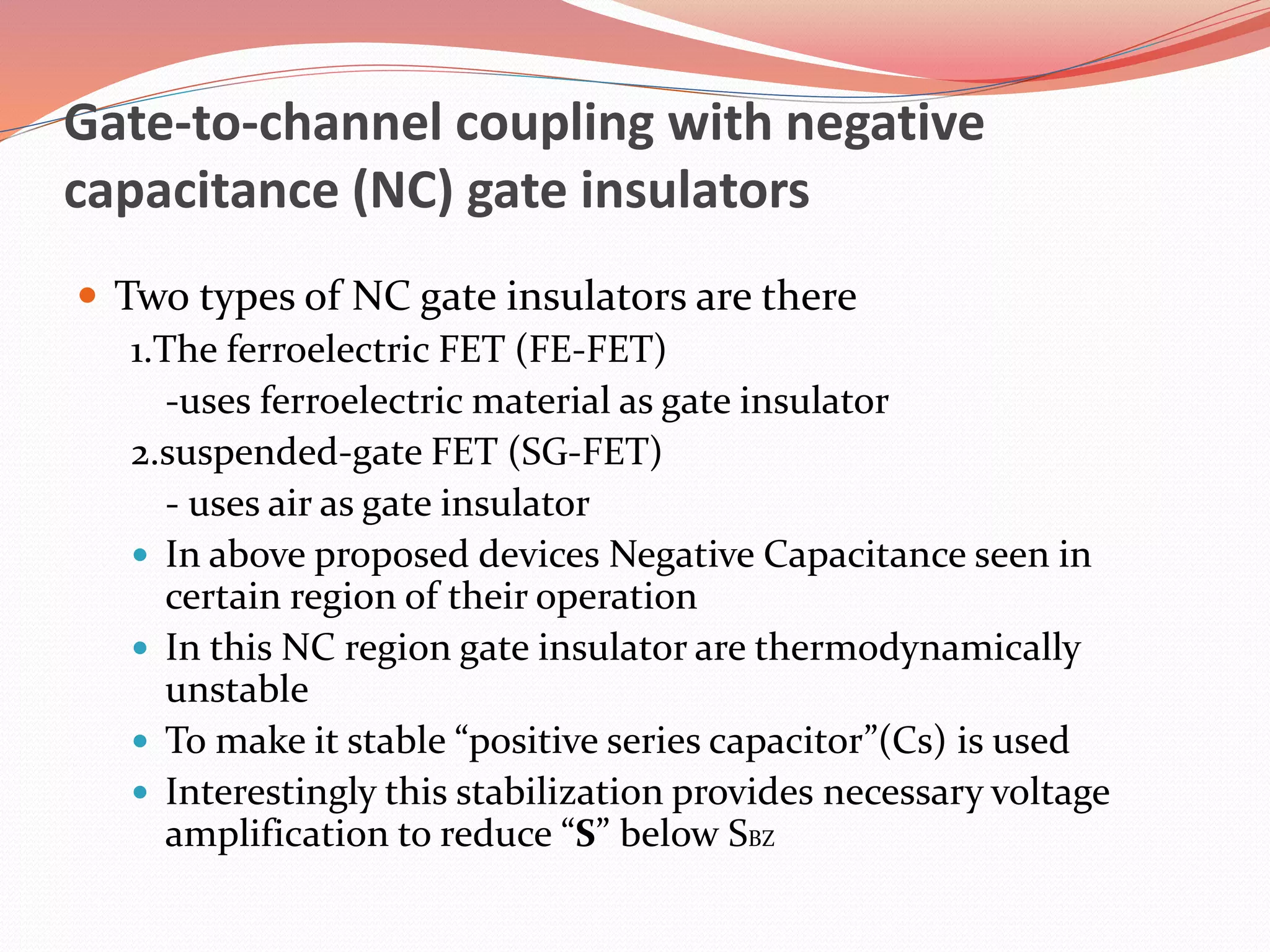 Negative Capacitance FET | PPTX
