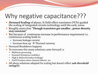 Negative Capacitance FET | PPTX