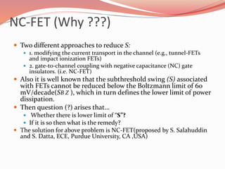 Negative Capacitance FET | PPTX
