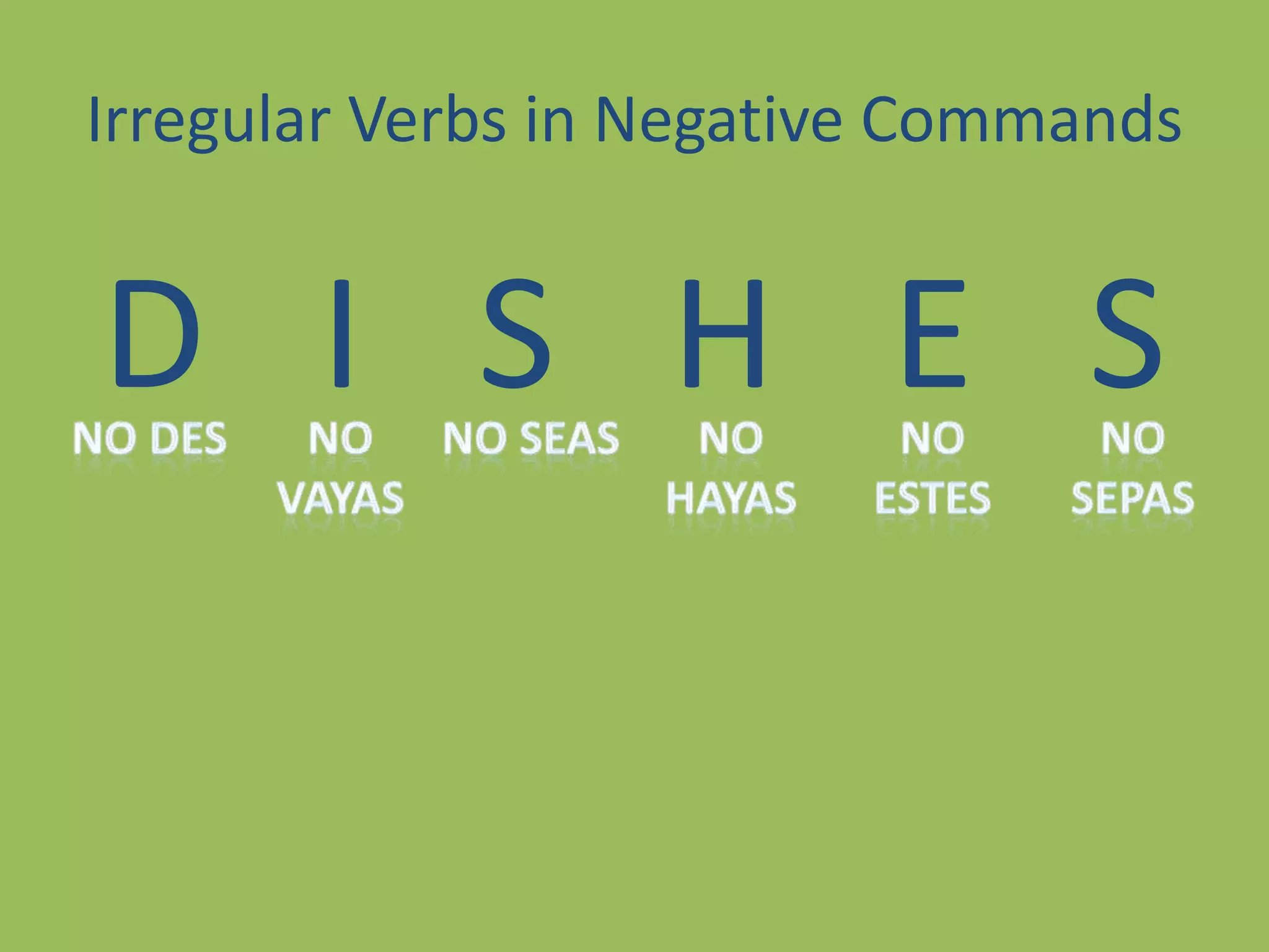 Negative commands (tú) | PPTX