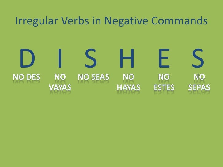 Negative Commands t negative-commands-t