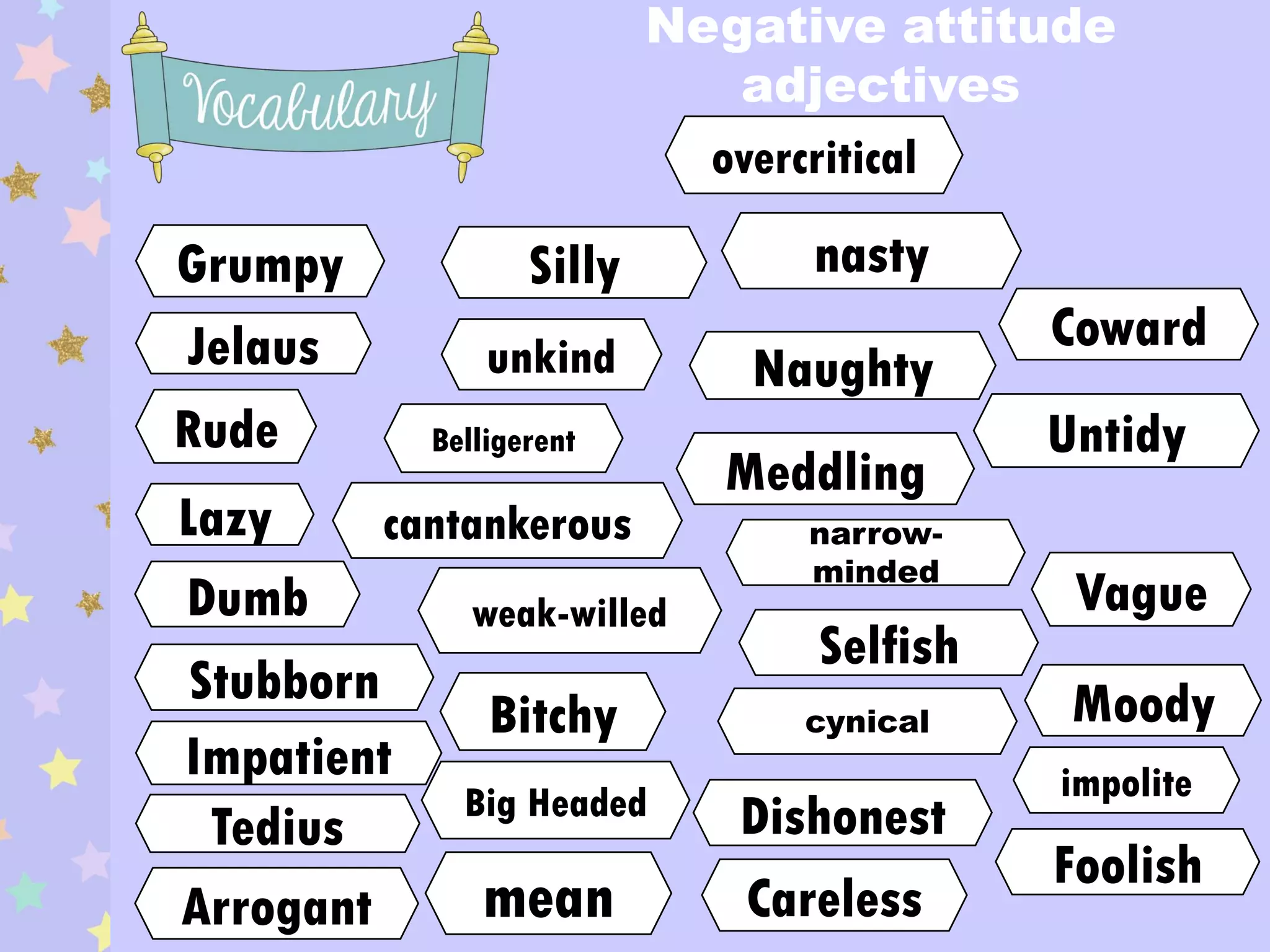 Negative Attitude adjectives | PPT