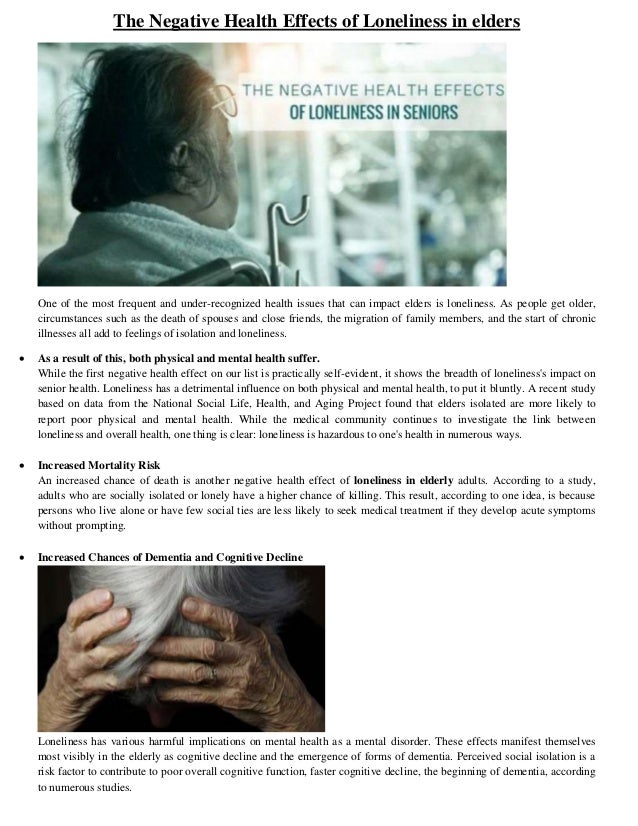 Hadar Swersky | Read Negative Effects in Elders of Loneliness | PDF