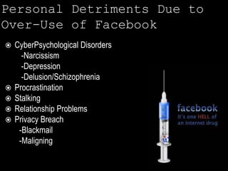 Negative effects of Facebook Use | PPTX