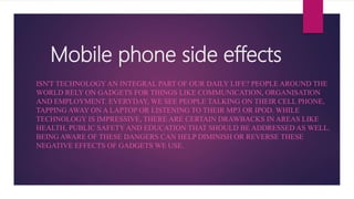 Negative effects of gadgets on your health | PPTX