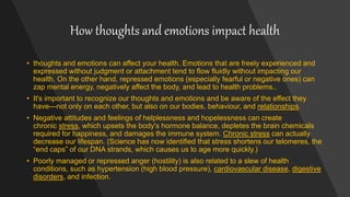 Negative emotions and health. | PPT