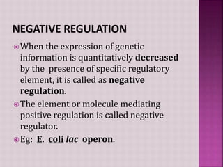 Negative gene regulation | PPTX