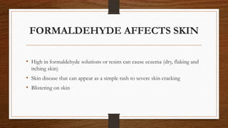 Negative impacts of formaldehyde release from furniture made | PPT