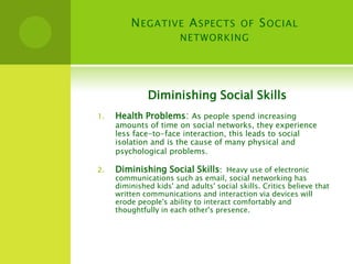 Negative impacts of social networking | PPT