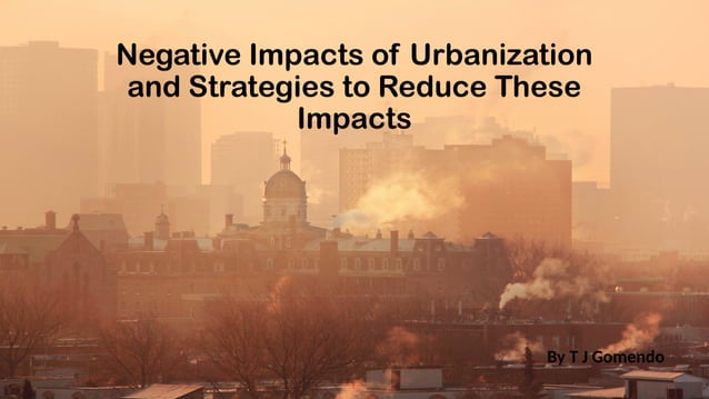 Negative Impacts of Urbanization and Strategies to Reduce These Impacts ...