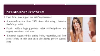 Negative influence of fast food on body | PPTX