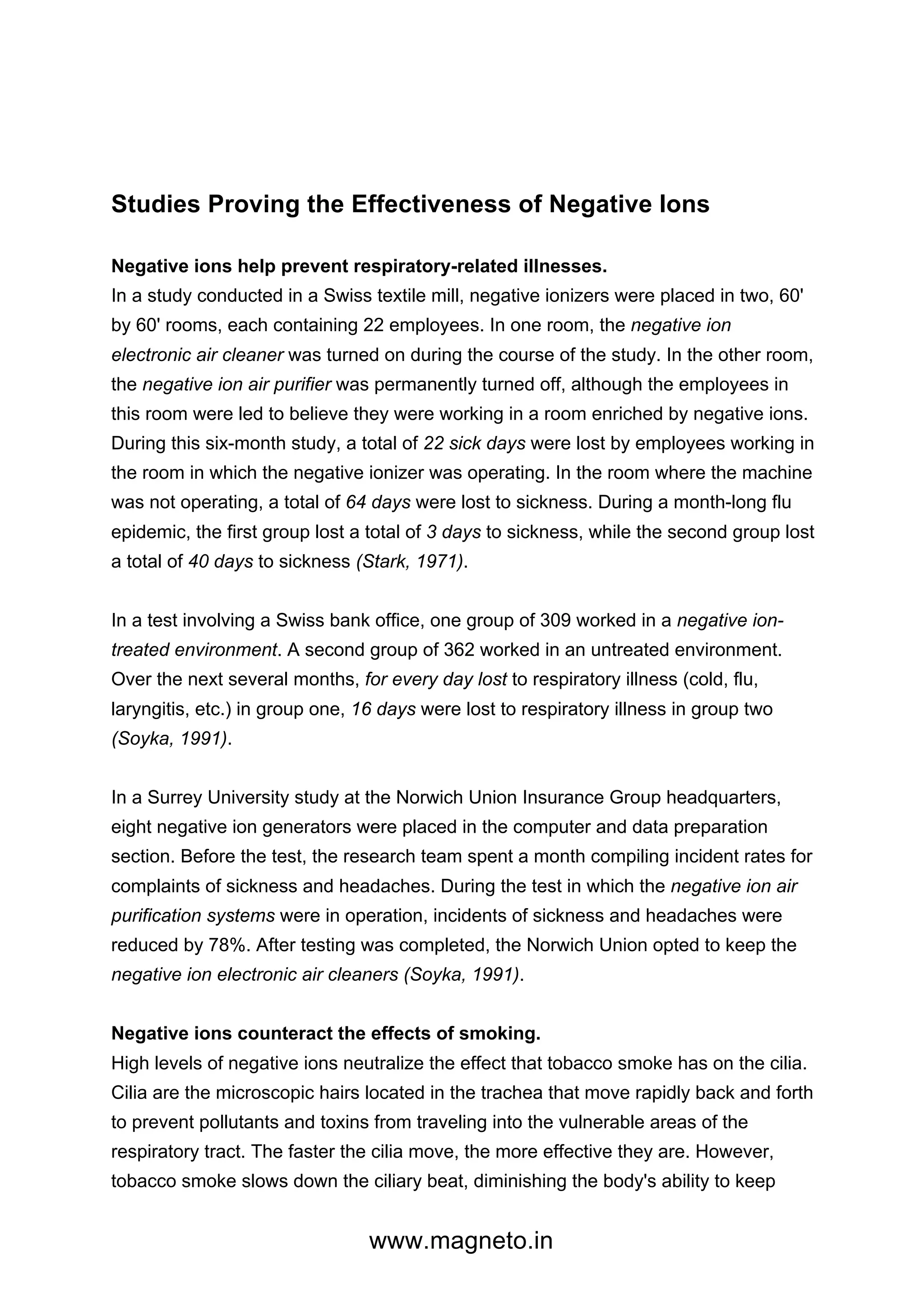 Negative ions are positive | PDF