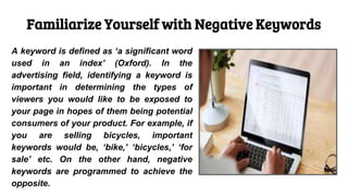 Negative keywords in ppc | PPT