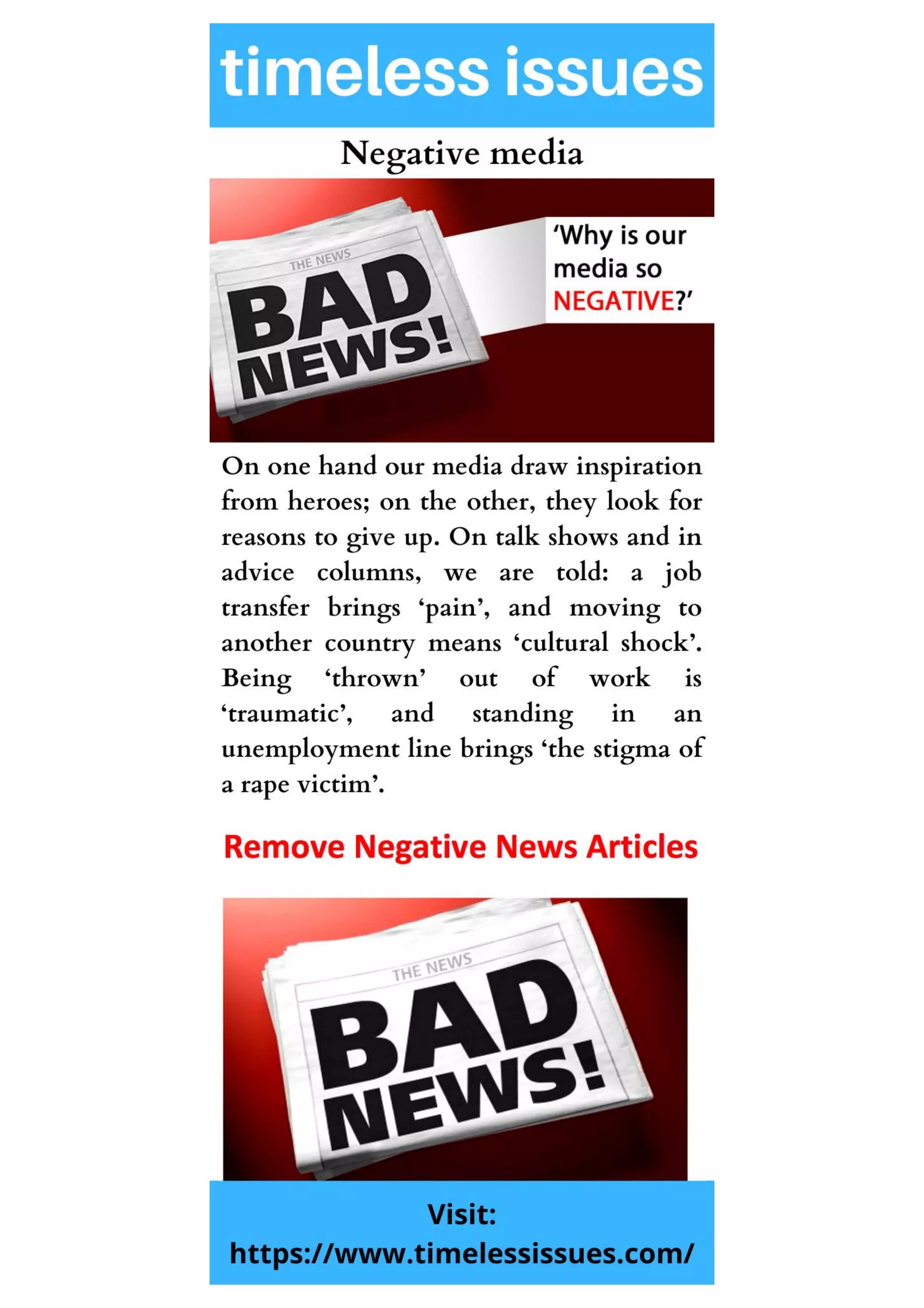 Negative media - Timeless Issues | PDF