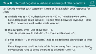 Understanding Negative and Positive Numbers in Real-World Contexts ...