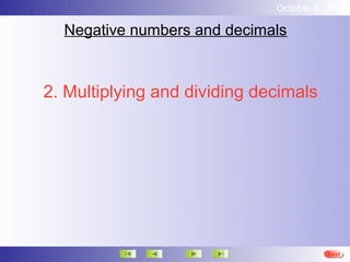 Negative numbers multiplying and dividing | PPT