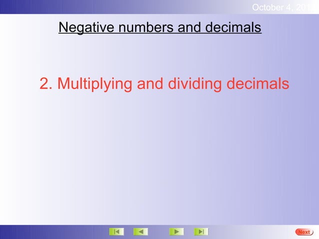 Negative numbers multiplying and dividing | PPT | Science
