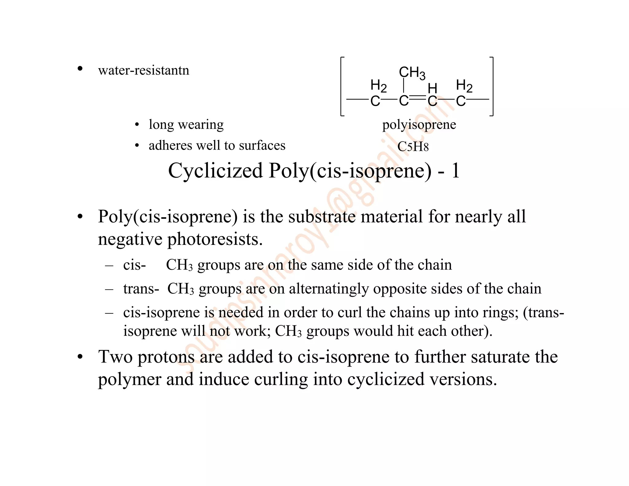Negative Photoresists in photolithography | PDF
