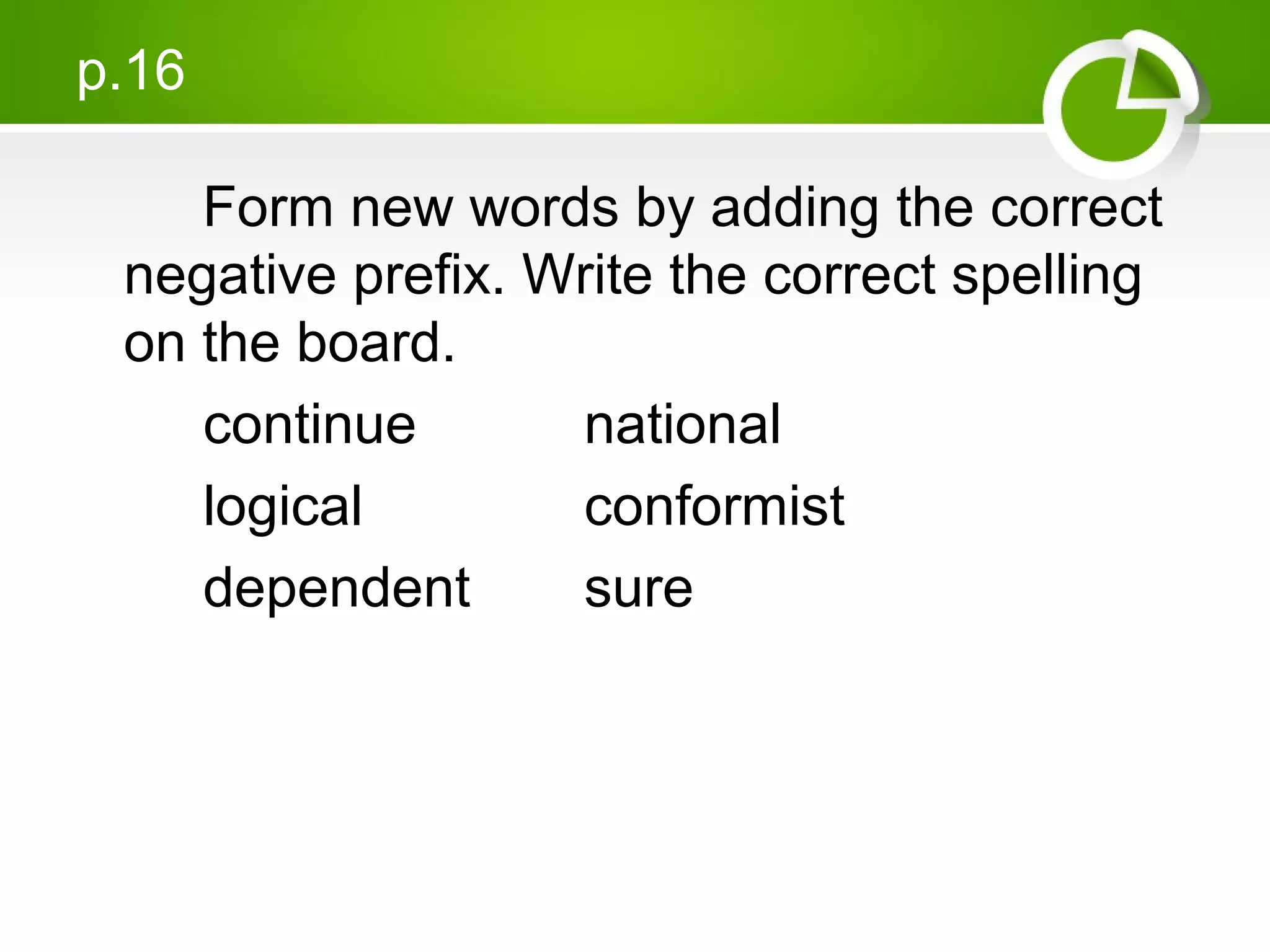 Negative prefixes | PPT