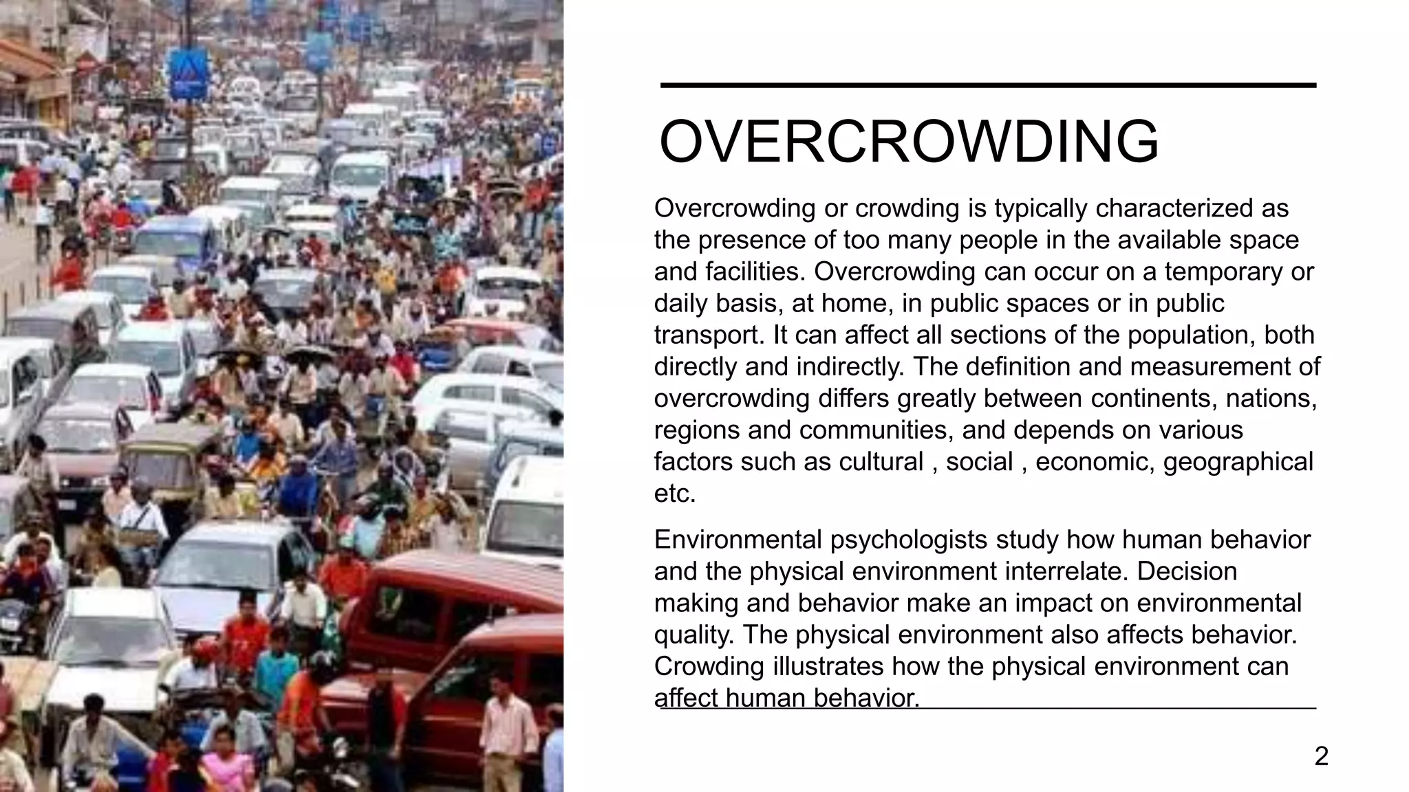 Negative Psychological Aspects of Overcrowding in Cities | PPT