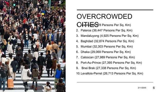 Negative Psychological Aspects of Overcrowding in Cities | PPT