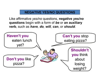 Negative questions | PPT
