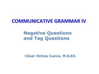 Negative questions | PPT