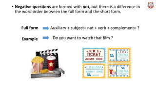 Negative questions - Ingles | PPTX